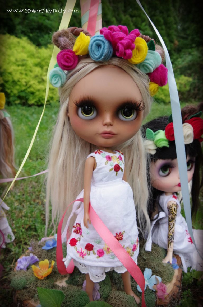Freya Custom Takara Blythe Heather Sky Motor City Dolly
